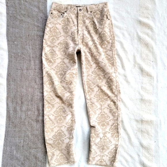 Vintage | Jeans | Vintage Printed Cords Beige Tan Corduroy Pants ...